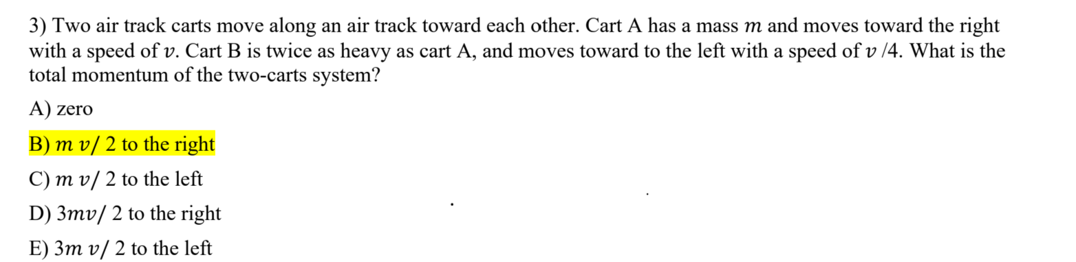 Solved Two air track carts move along an ﻿air track toward | Chegg.com