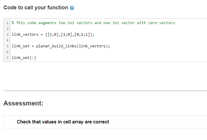 Take in a set of link vectors and augment each vector | Chegg.com