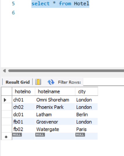 Solved create the tables Hotel and Room base on the data on | Chegg.com