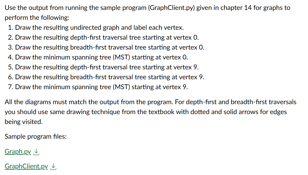 Solved Use the output from running the sample program | Chegg.com
