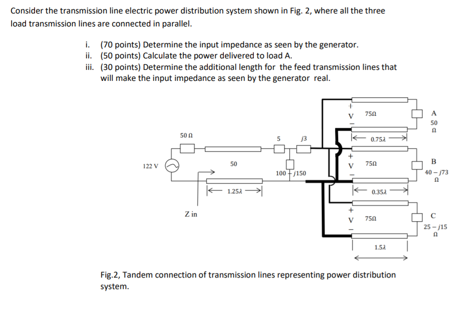 Solved Consider the transmission line electric power | Chegg.com