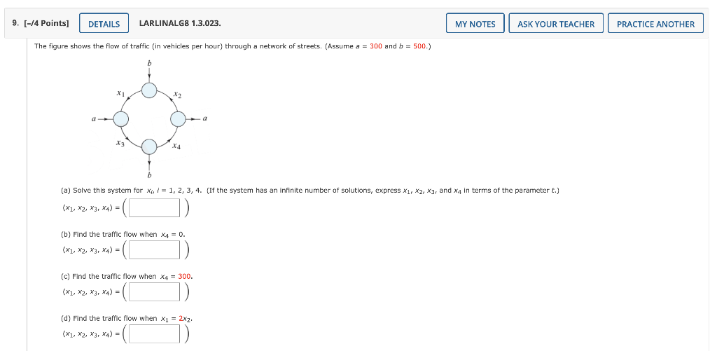 Solved 9. (-/4 Points] DETAILS LARLINALG8 1.3.023. MY NOTES | Chegg.com