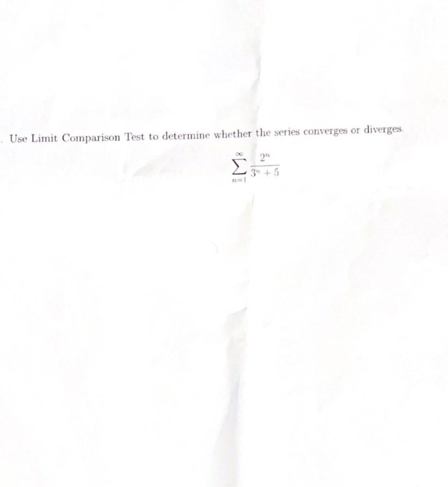 Solved Use Limit Comparison Test To Determine Whether The