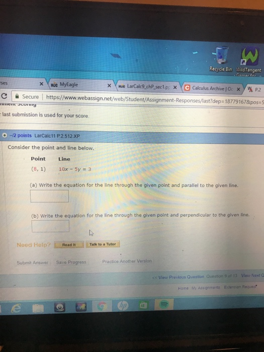 Solved 4. -13 points LarCalc11 P2:016 Use the point on the | Chegg.com Solved 4. -13 points LarCalc11 P2:016 Use the point on the | Chegg.com