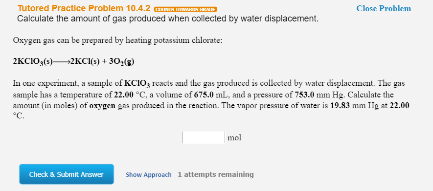 Solved Tutored Practice Problem 10.4.2 COUNTS TOWARDS GRADE | Chegg.com
