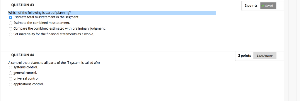 Solved QUESTION 42 2 points Save Answer Which of the | Chegg.com