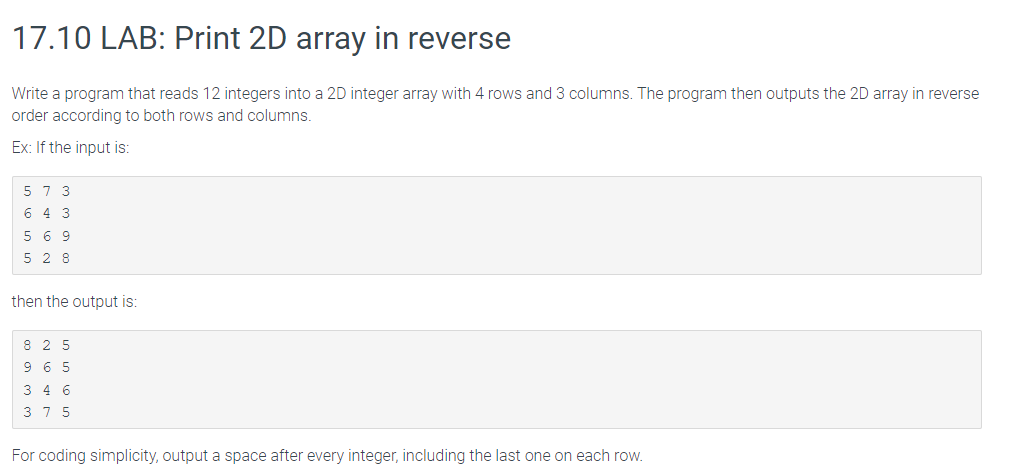Solved Please Answer in C, not C++. Thanks.17.10 LAB: Print | Chegg.com