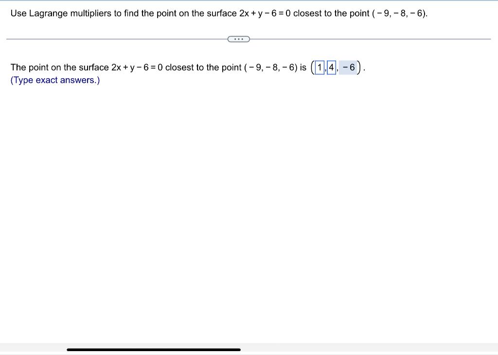 Solved Use Lagrange multipliers to find the point on the | Chegg.com