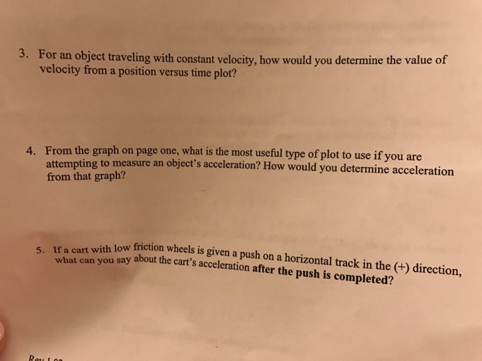 Solved For an object traveling with constant velocity, how | Chegg.com