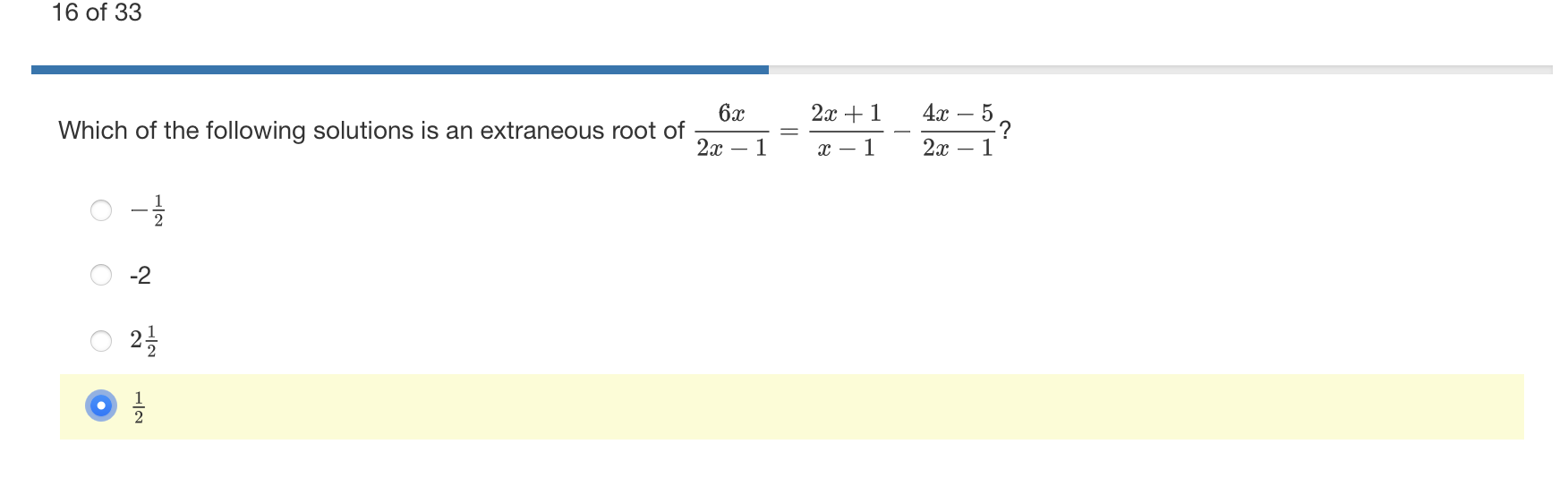 Solved Which of the following solutions is an extraneous | Chegg.com