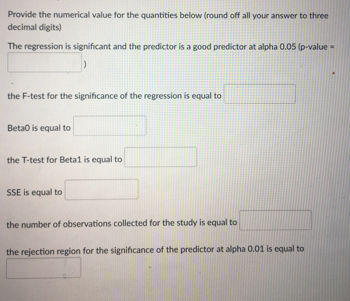 Solved Consider this output from a simple linear regression | Chegg.com