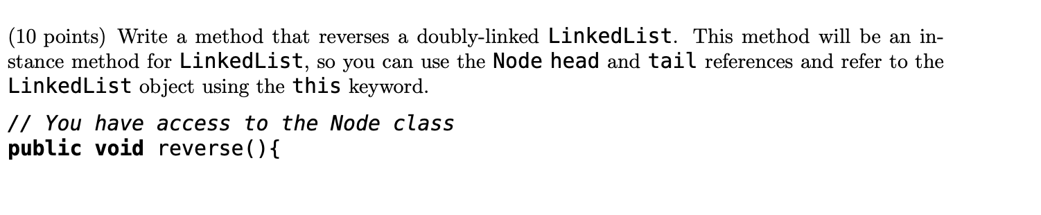 Solved 3 Linked List The following exercises deal with | Chegg.com