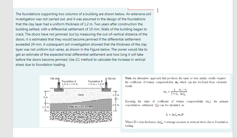 Solved 1 The foundations supporting two columns of a | Chegg.com