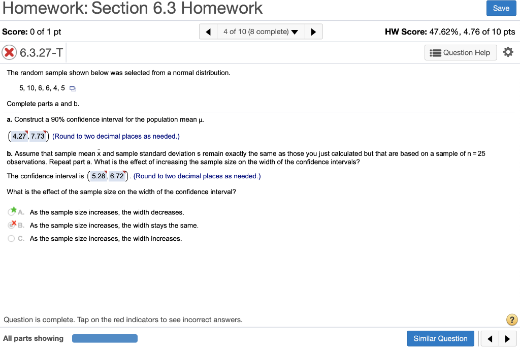 Solved Save Homework Section 6 3 Homework Score 0 Of 1 Pt