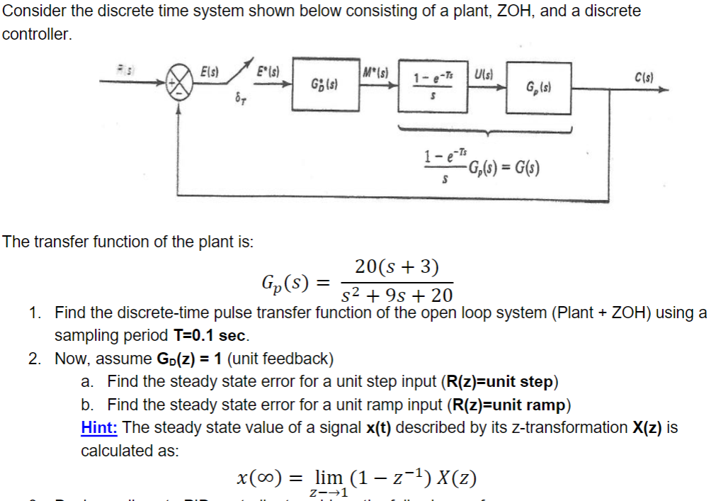 Solved Consider the discrete time system shown below | Chegg.com