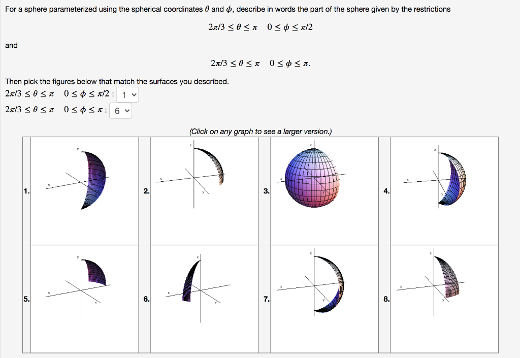 Solved For a sphere parameterized using the spherical | Chegg.com