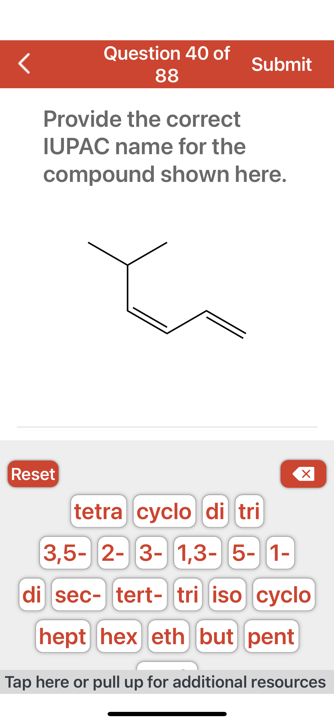 Solved Provide the correct IUPAC name for the compound shown | Chegg.com