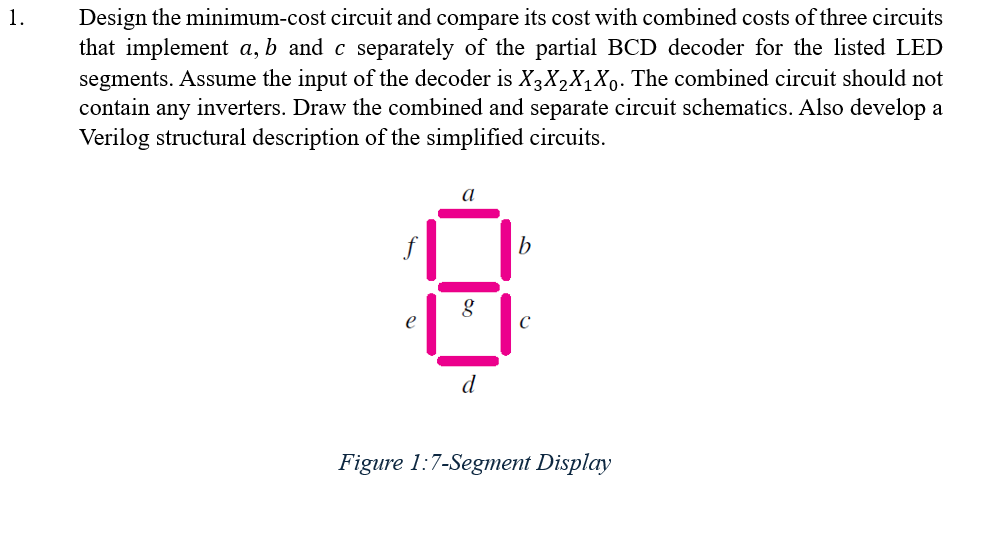 Design the minimum-cost circuit and compare its cost | Chegg.com