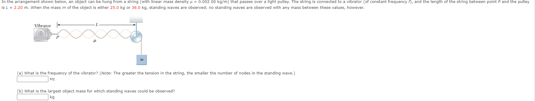 Solved In the arrangement shown below, an object can be hung | Chegg.com