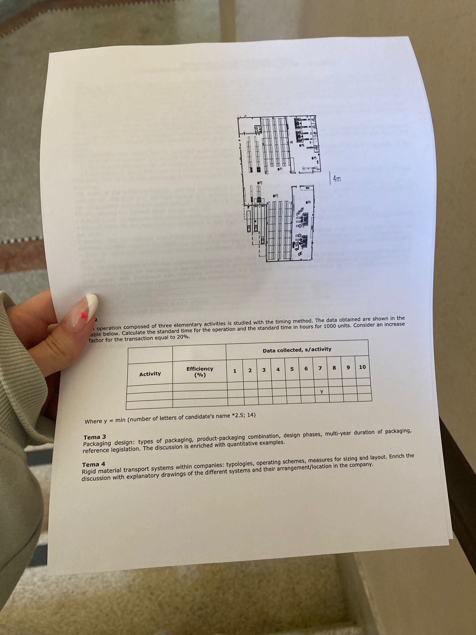 Solved 1 operation composed of three elementary activities | Chegg.com