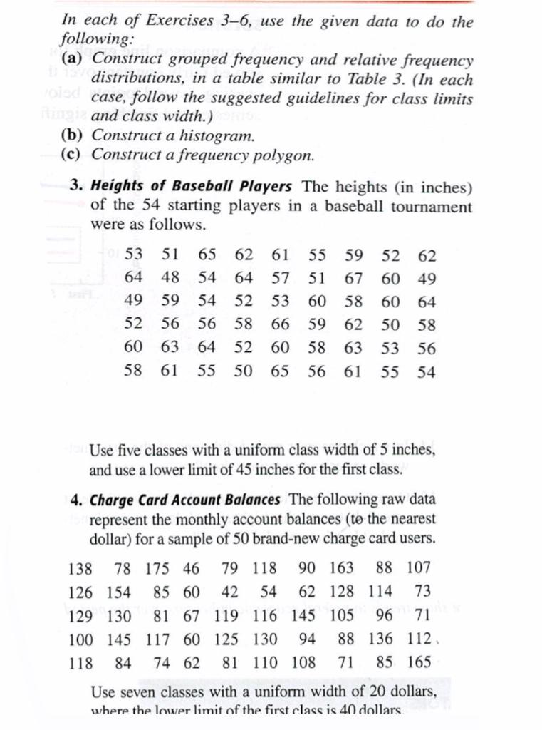 Solved In each of Exercises 3-6, use the given data to do | Chegg.com