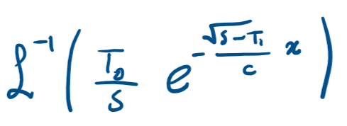 L−1(sT0e−cs−T1x) | Chegg.com