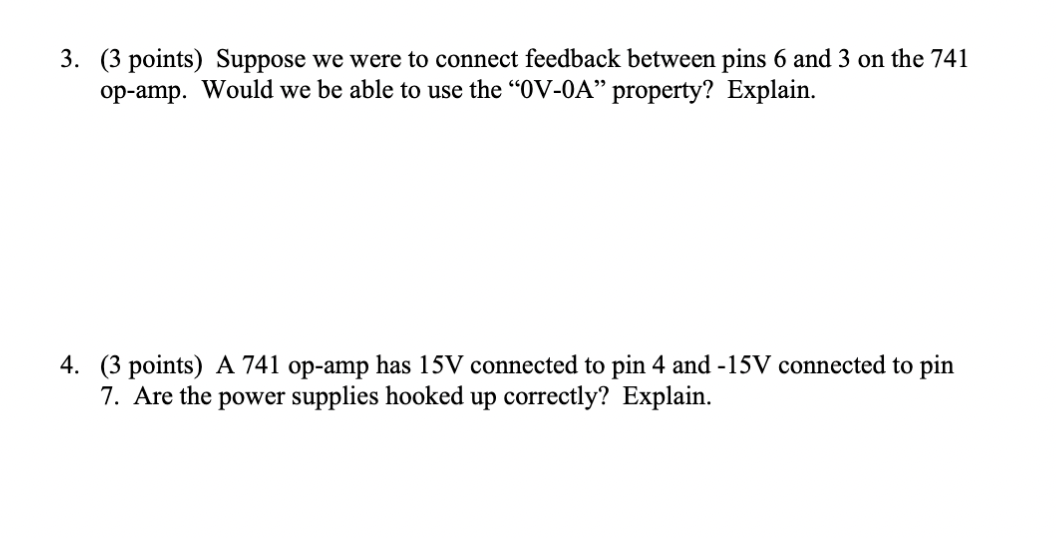 Solved 3. (3 points) Suppose we were to connect feedback | Chegg.com