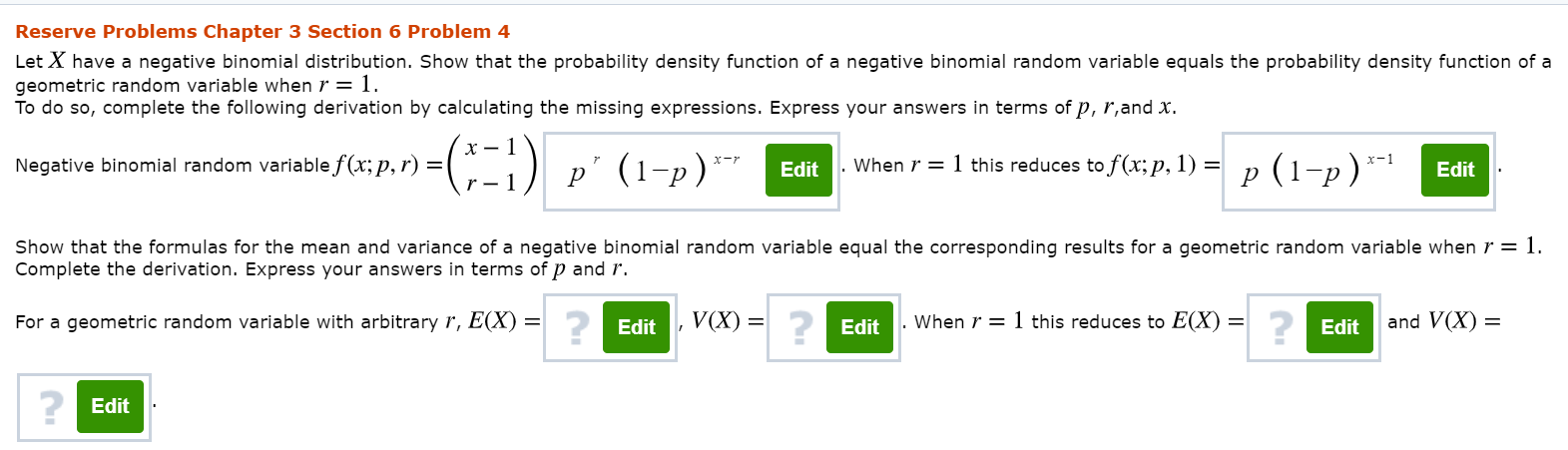 Solved Reserve Problems Chapter 3 Section 6 Problem 4 Let X