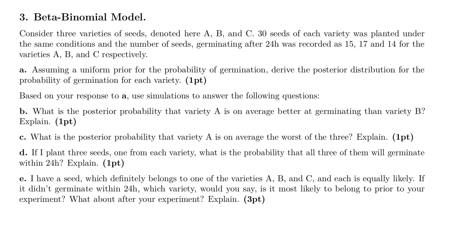 Solved This Question Is About Beta Binomial Model In