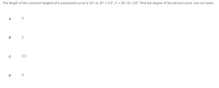 Solved The length of the common tangent of a compound curve | Chegg.com