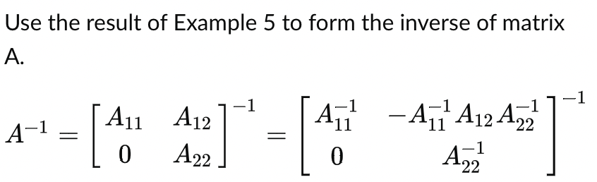 Solved The following matrix is block upper triangular: | Chegg.com
