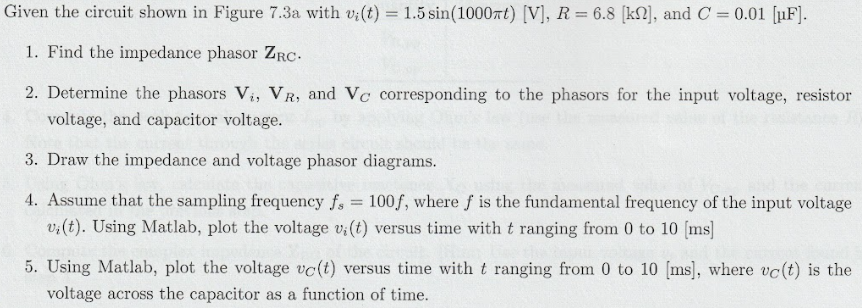 Solved Figure 6.3: A series RL circuit (lowpass filter | Chegg.com
