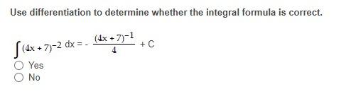 Solved Use differentiation to determine whether the integral | Chegg.com