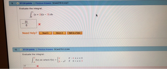 Solved . 0/1.04 points | Previous Answers SCalcET8 5.3.027 | Chegg.com