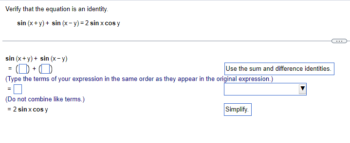Solved Verify that the equation is an identity. | Chegg.com