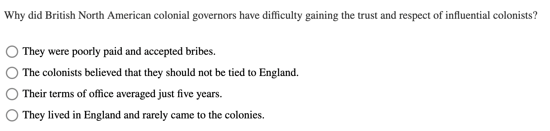 Solved Why Did British North American Colonial Governors Chegg