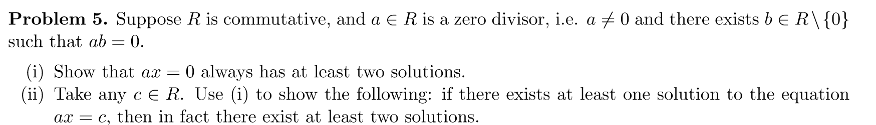 Solved Suppose R is commutative, and a ∈ R is a zero | Chegg.com