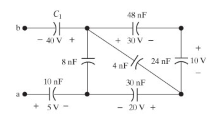 Solved a) Find the equivalent capacitance with respect to | Chegg.com
