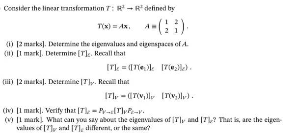 Solved 2 1 Consider the linear transformation T: R2 R2 | Chegg.com