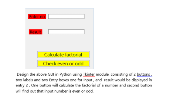 Solved Enter no Result Calculate factorial Check even or odd | Chegg.com
