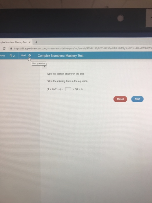Solved Plex Numbers Mastery Test Mastery Test X Chegg