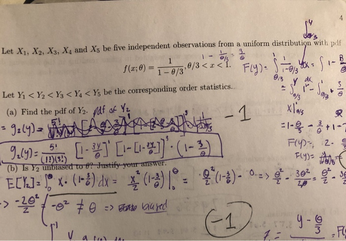 Solved Order statistics: uniform distribution, find pdf of | Chegg.com