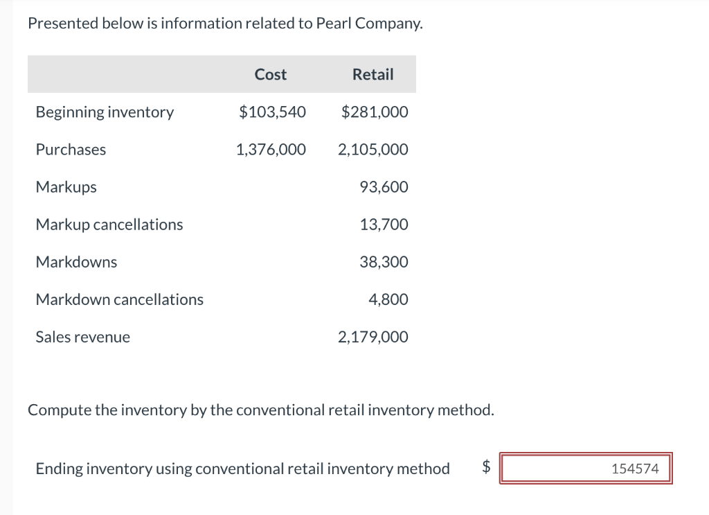 Solved Presented below is information related to Pearl | Chegg.com