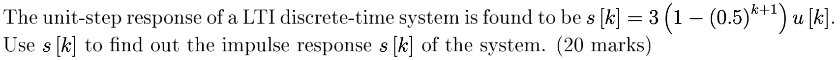 Solved The unit-step response of a LTI discrete-time system | Chegg.com