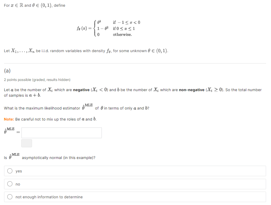 Solved For 2 E R and 0 € (0,1), define fo (3) - -{ 02 if -1 | Chegg.com