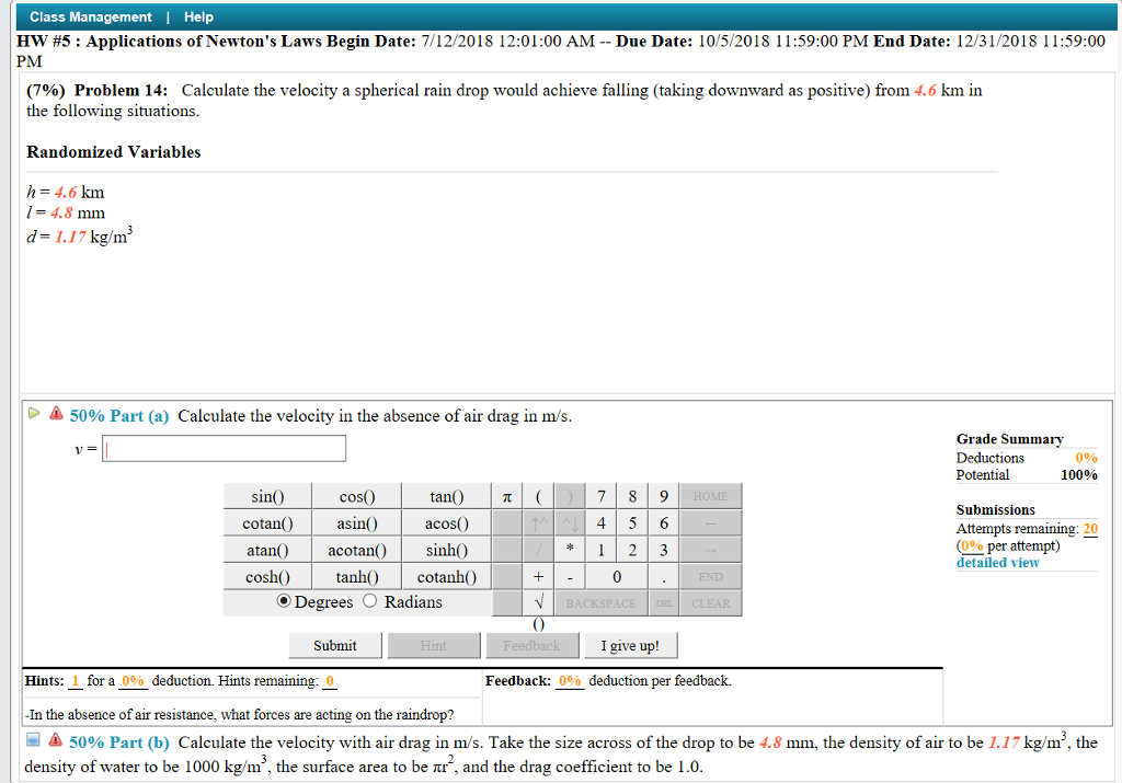 Solved Class Management | Help HW #5 : Applications of | Chegg.com