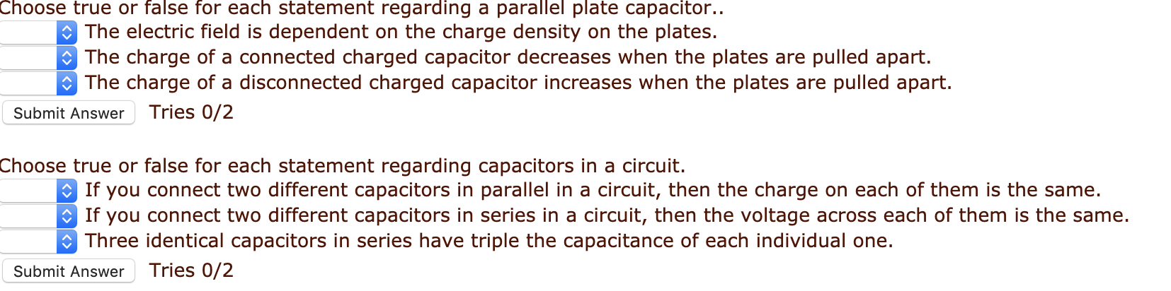 Solved Choose true or false for each statement regarding a | Chegg.com