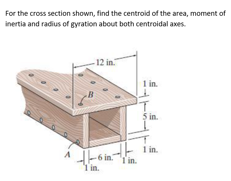 Solved For the cross section shown, find the centroid of the | Chegg.com