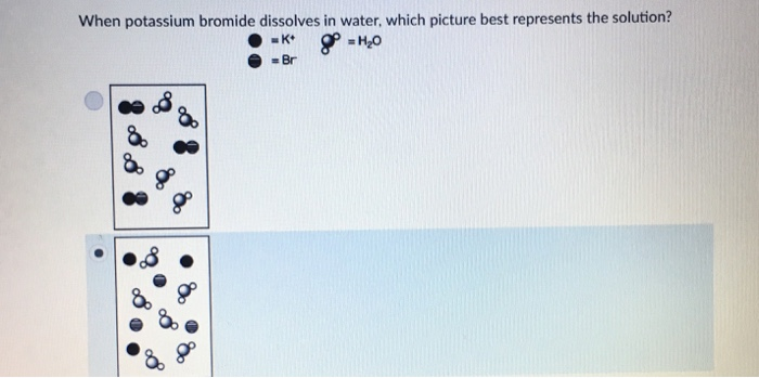 Solved When potassium bromide dissolves in water, which | Chegg.com