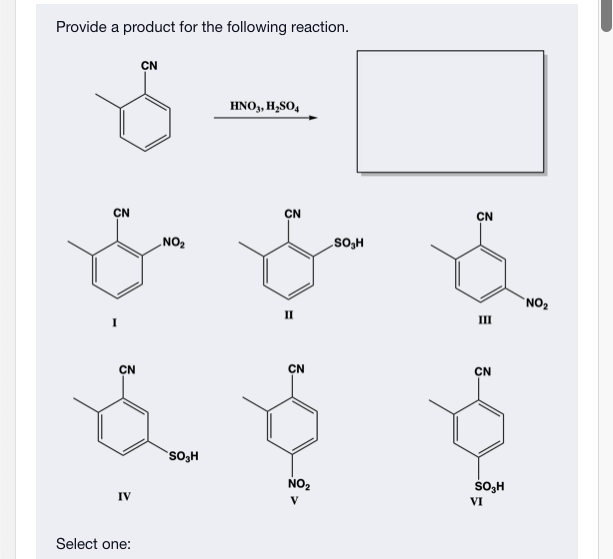 Solved Provide a product for the following reaction. CN | Chegg.com